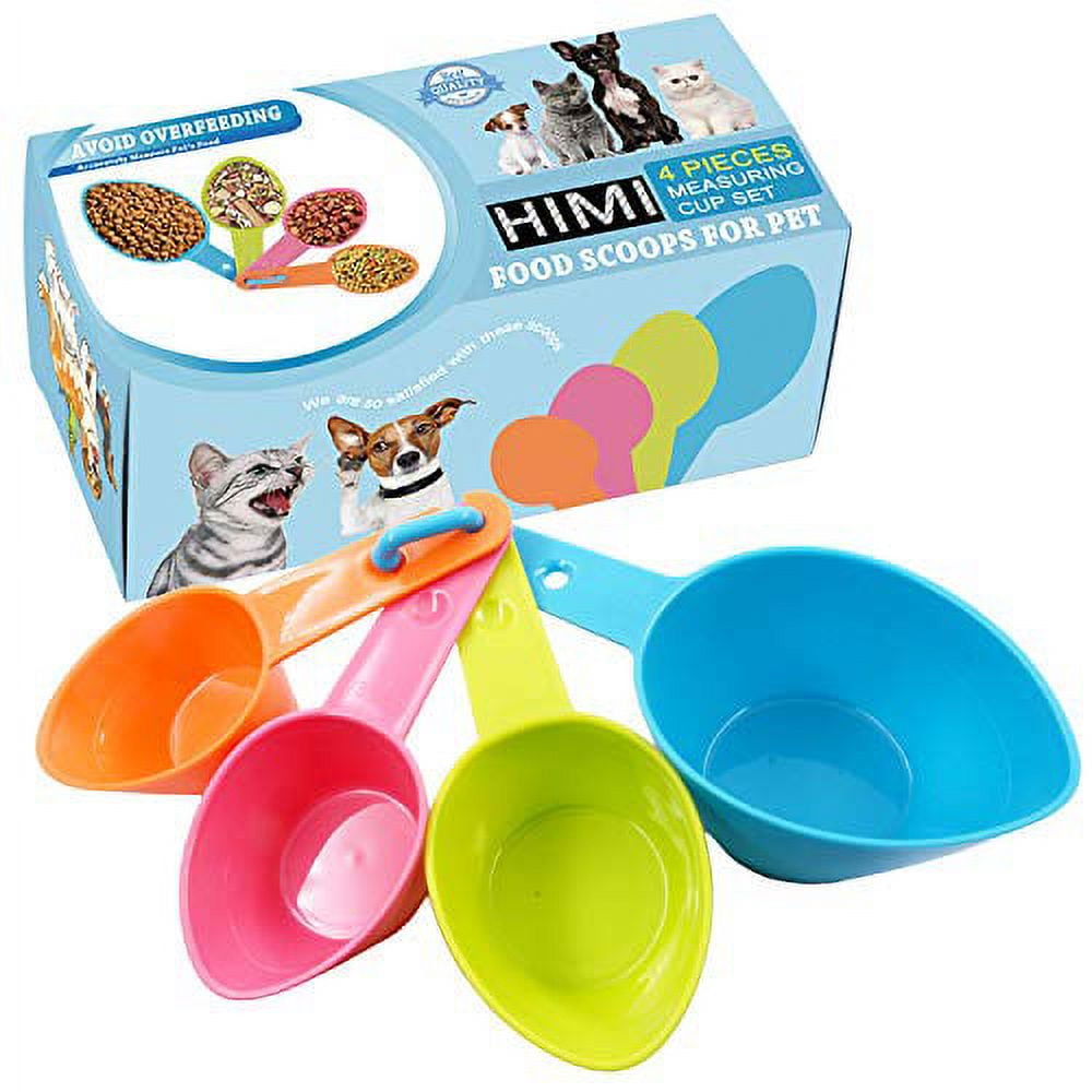 HINMAY Pet Food Scoops Plastic HYZ01 Measuring Cups Set for Dog Cat and ...