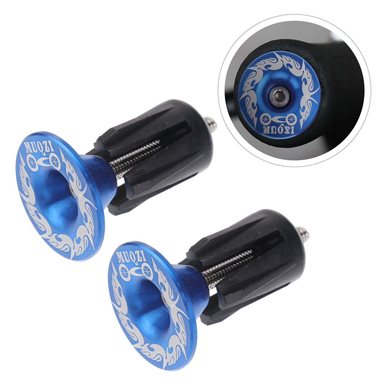 HINTRMENT 1 Pair Anodized Surface Treatment CNC Machined Bicycle Handlebars End Caps Bike ...