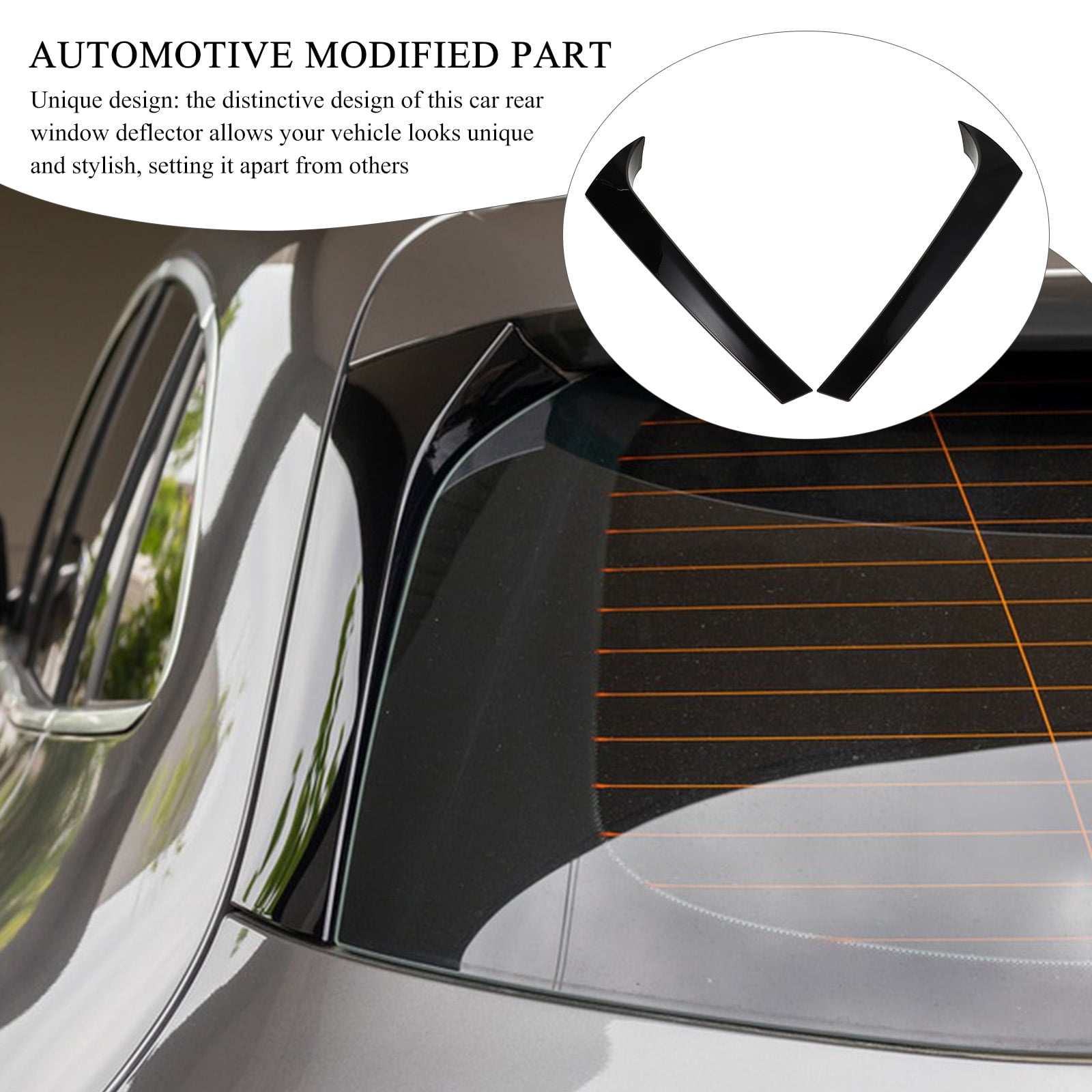 HINTRMENT 1 Pair Car Lip Splitter Black Plastic Side Wing Spoiler for ...