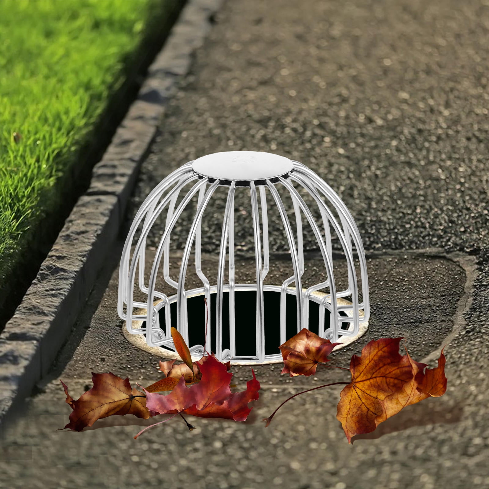 HINTRMENT 1 Pair Outside Drain Cover in Silver with Simple Design for ...