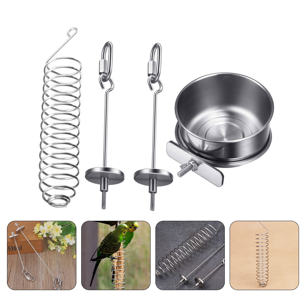 HINTRMENT 1 Set Feeding Device for Parrot and Small Bird with Food ...