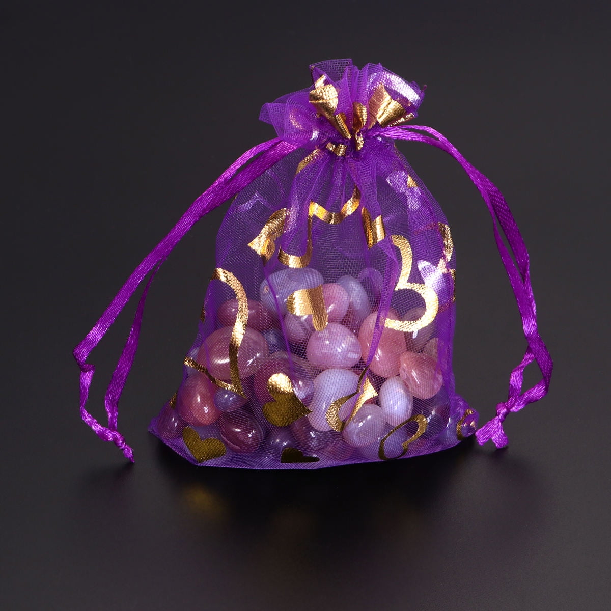 HINTRMENT 100Pack Mesh Drawstring Bag for Jewelry and Party Favors in ...