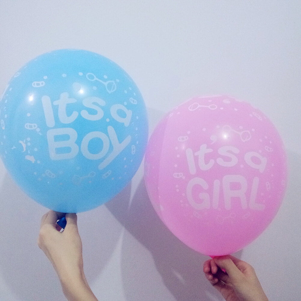 HINTRMENT 100Pcs Latex Balloons for Baby Shower Boy or Girl Balloons ...