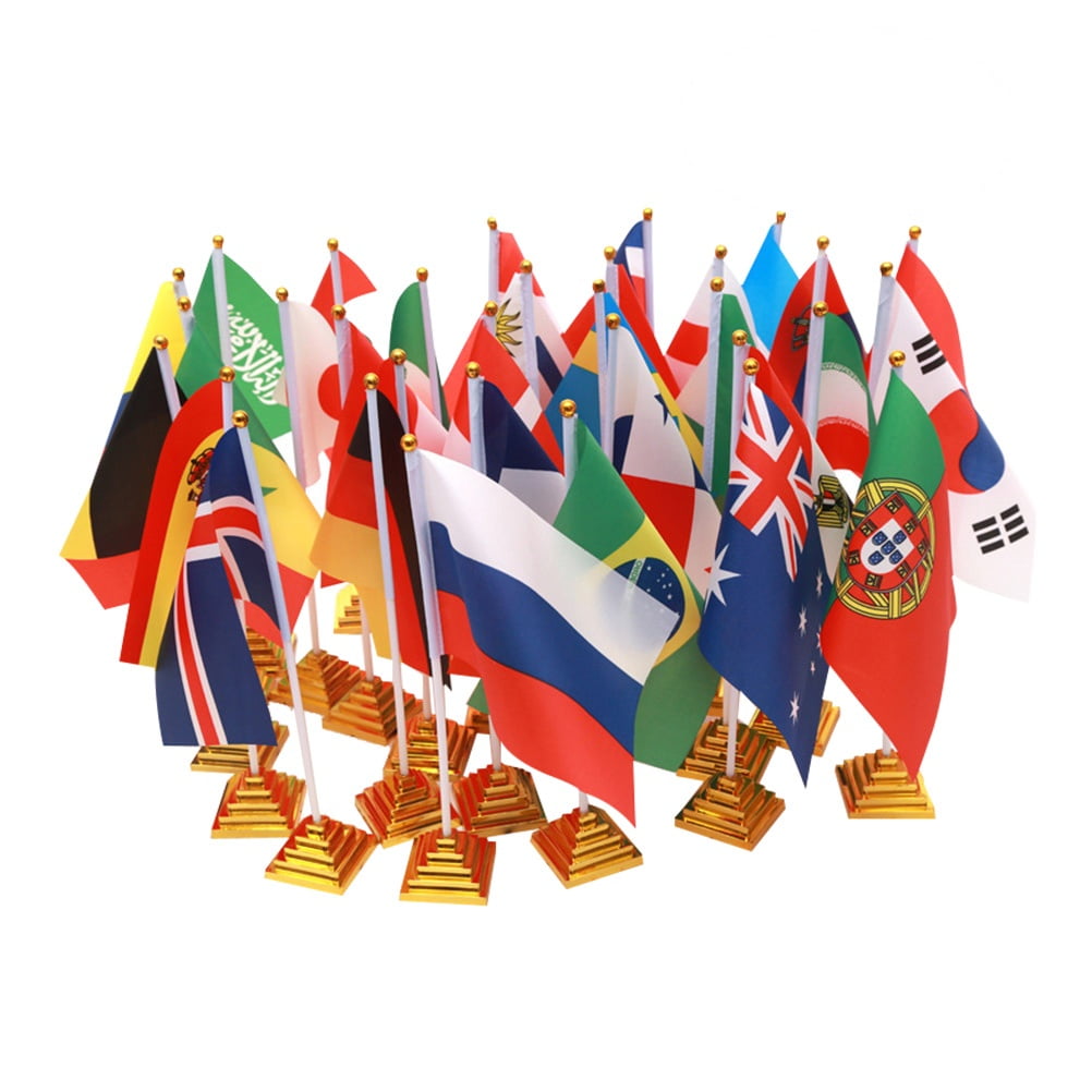 HINTRMENT 10Pcs Assorted Color International World Flags Decor for Home ...