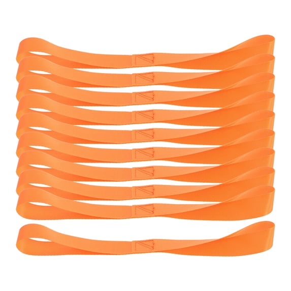 HINTRMENT 10Pcs Orange Loop Straps for Securing Cargo Heavy Duty Straps ...