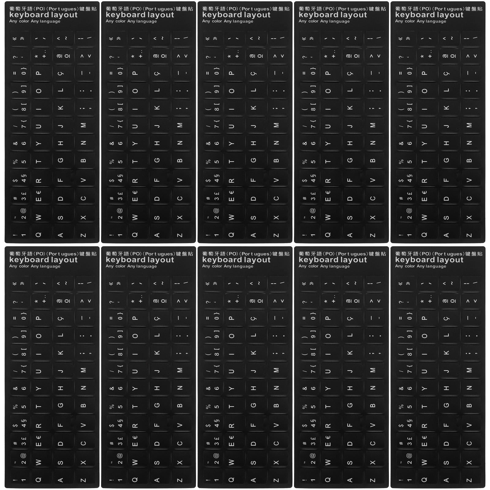 HINTRMENT 10Pcs PVC Keyboard Stickers With Design For Typing Practice ...