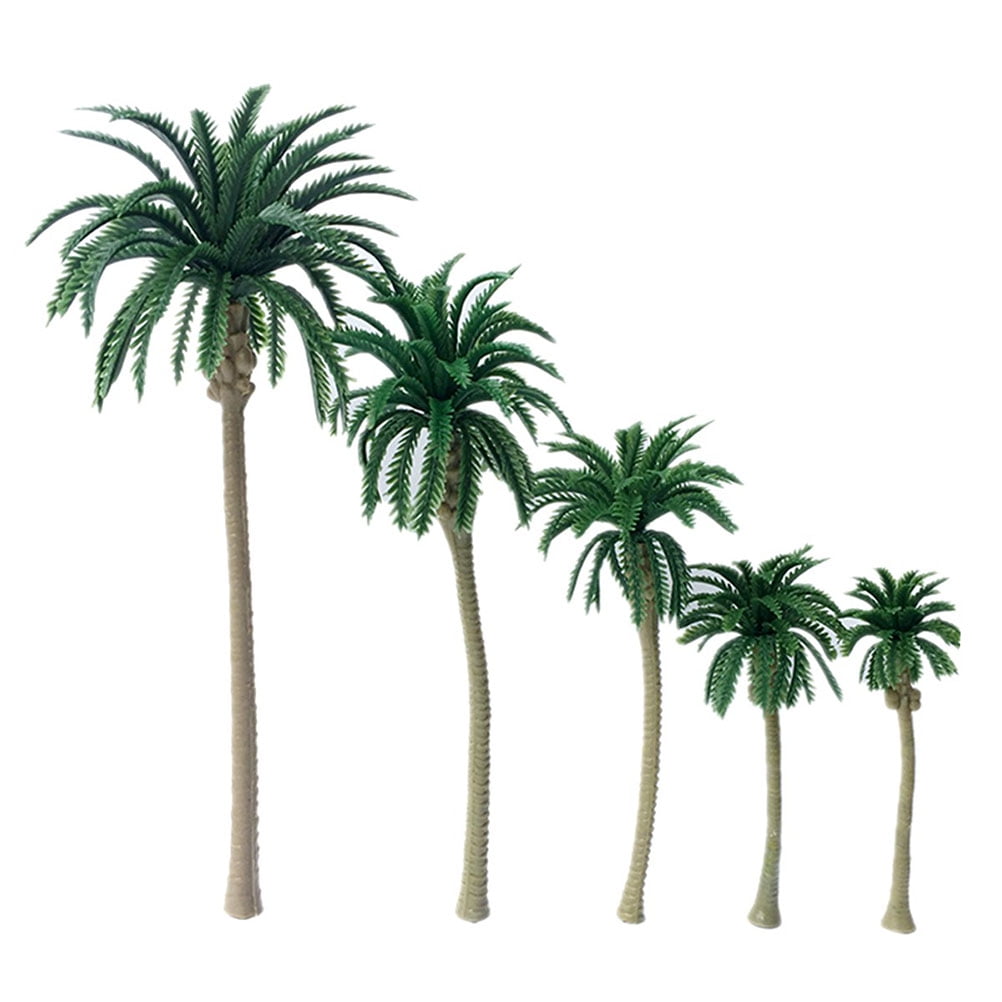 HINTRMENT 10Pcs Set Mini Palm Trees Plastic Material for Microlandscape ...