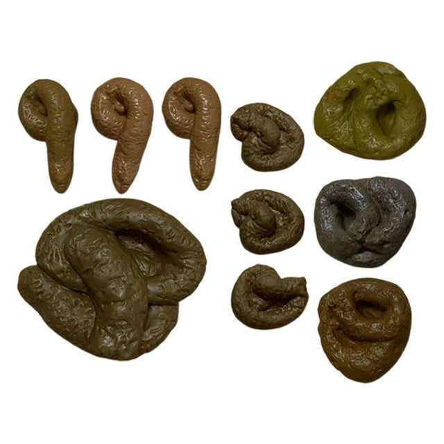 HINTRMENT 10Set Poop Game Feces Shaped Prank Toy for Parties and April Fools of PVC and EVA ...
