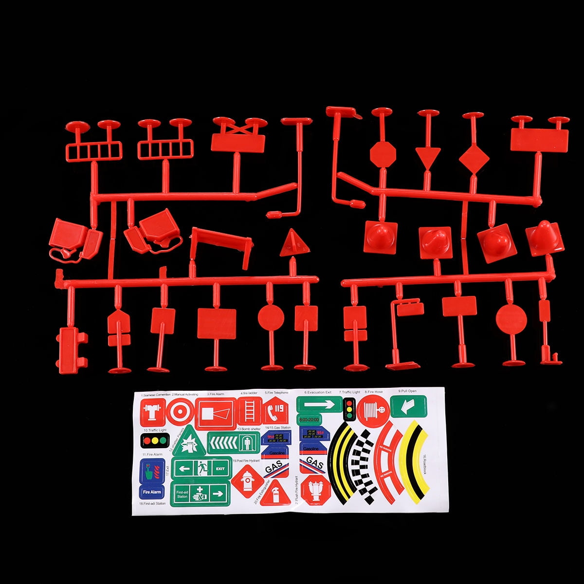 HINTRMENT 112Pcs Perfect Shape Plastic Traffic Signs For Toddlers ...