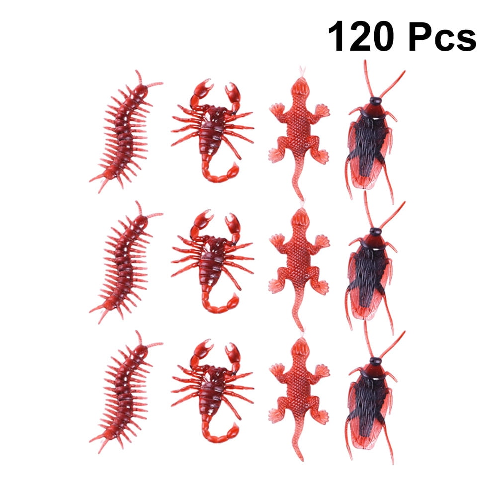 HINTRMENT 120Pcs Tricky Props Sets Assorted Color Realistic Insect Toys ...