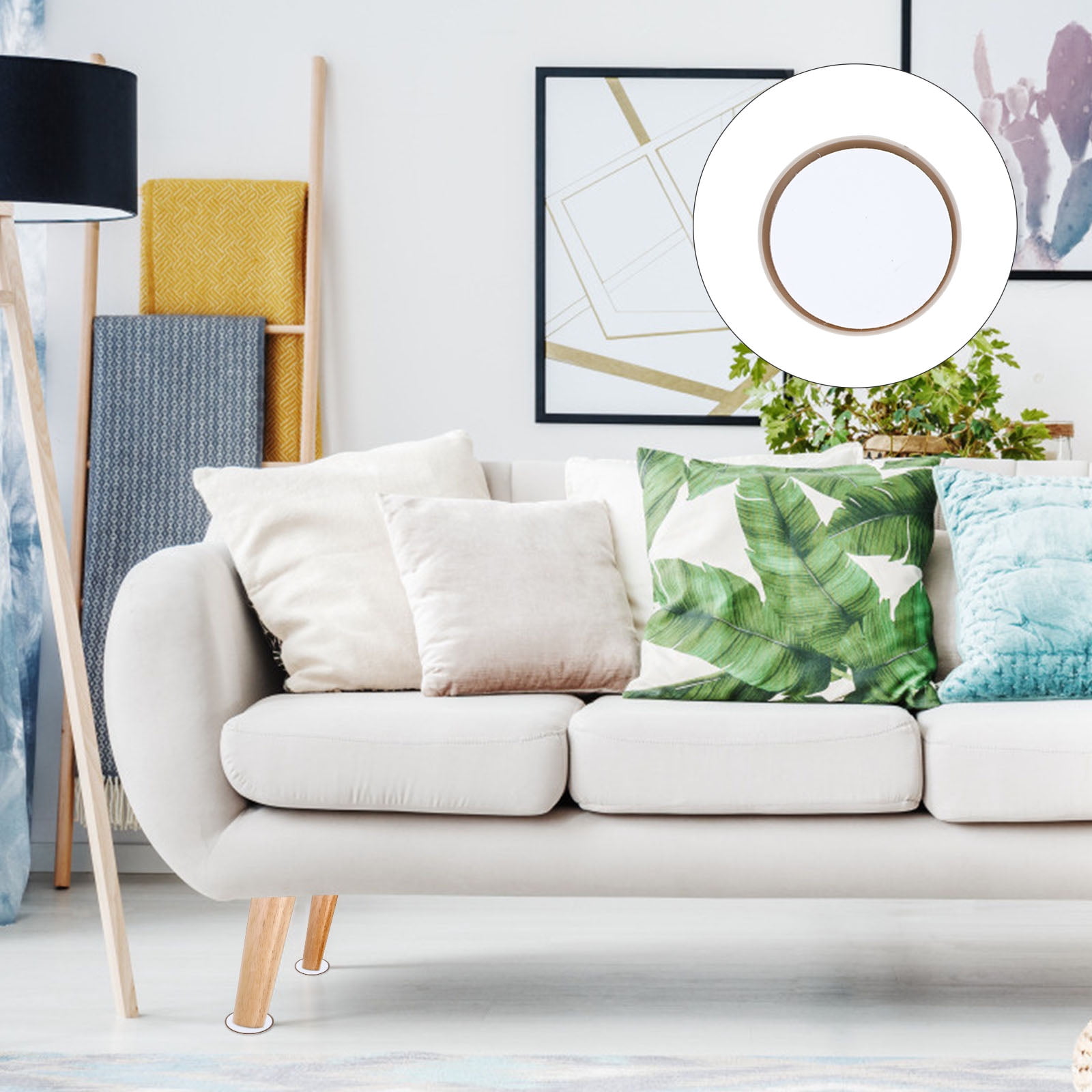 HINTRMENT 12Pcs Grey Round Furniture Carpet Sliders for Table and Chair ...