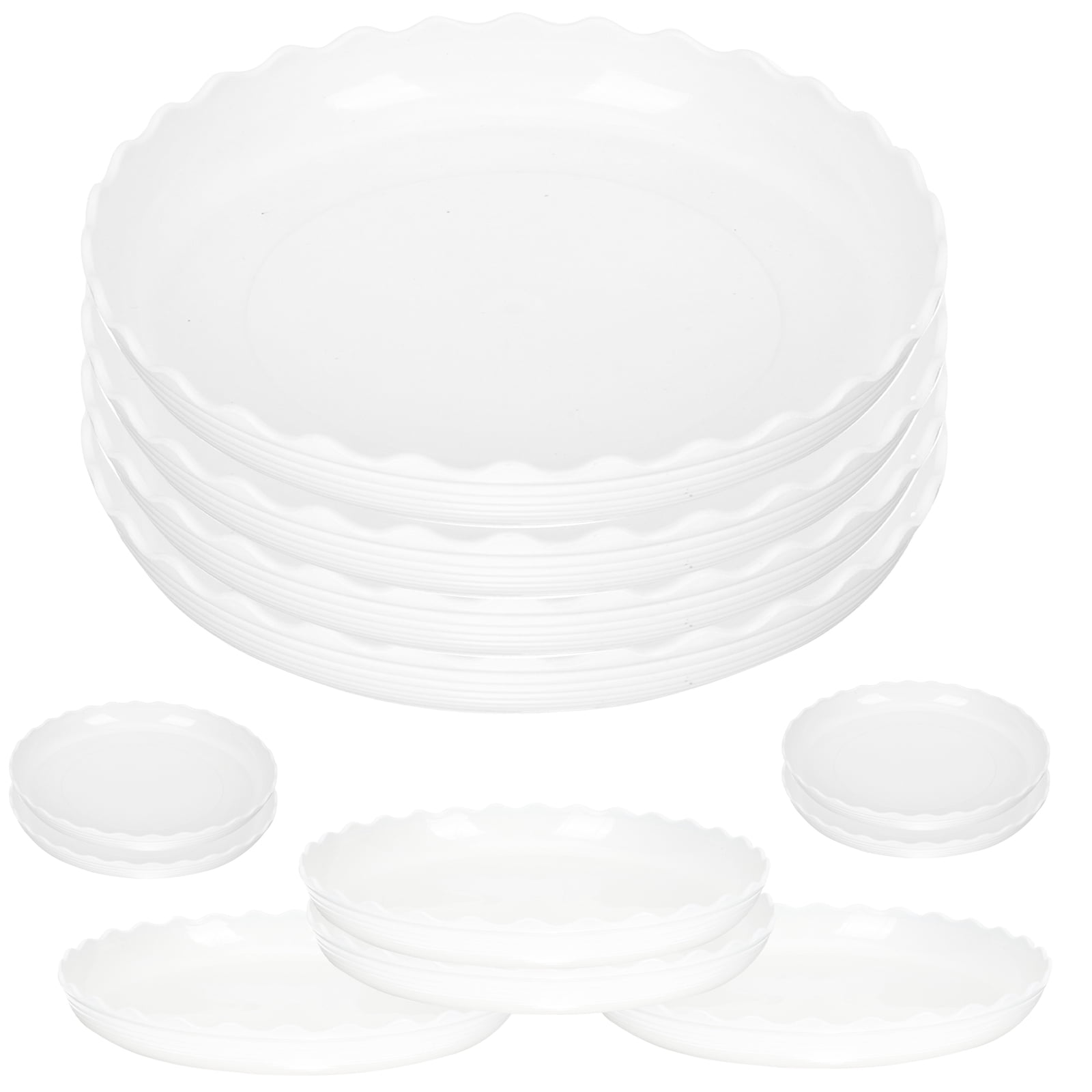 HINTRMENT 12Pcs Modern Plastic Planter Tray for Flowerpots 7.9x7.9in ...