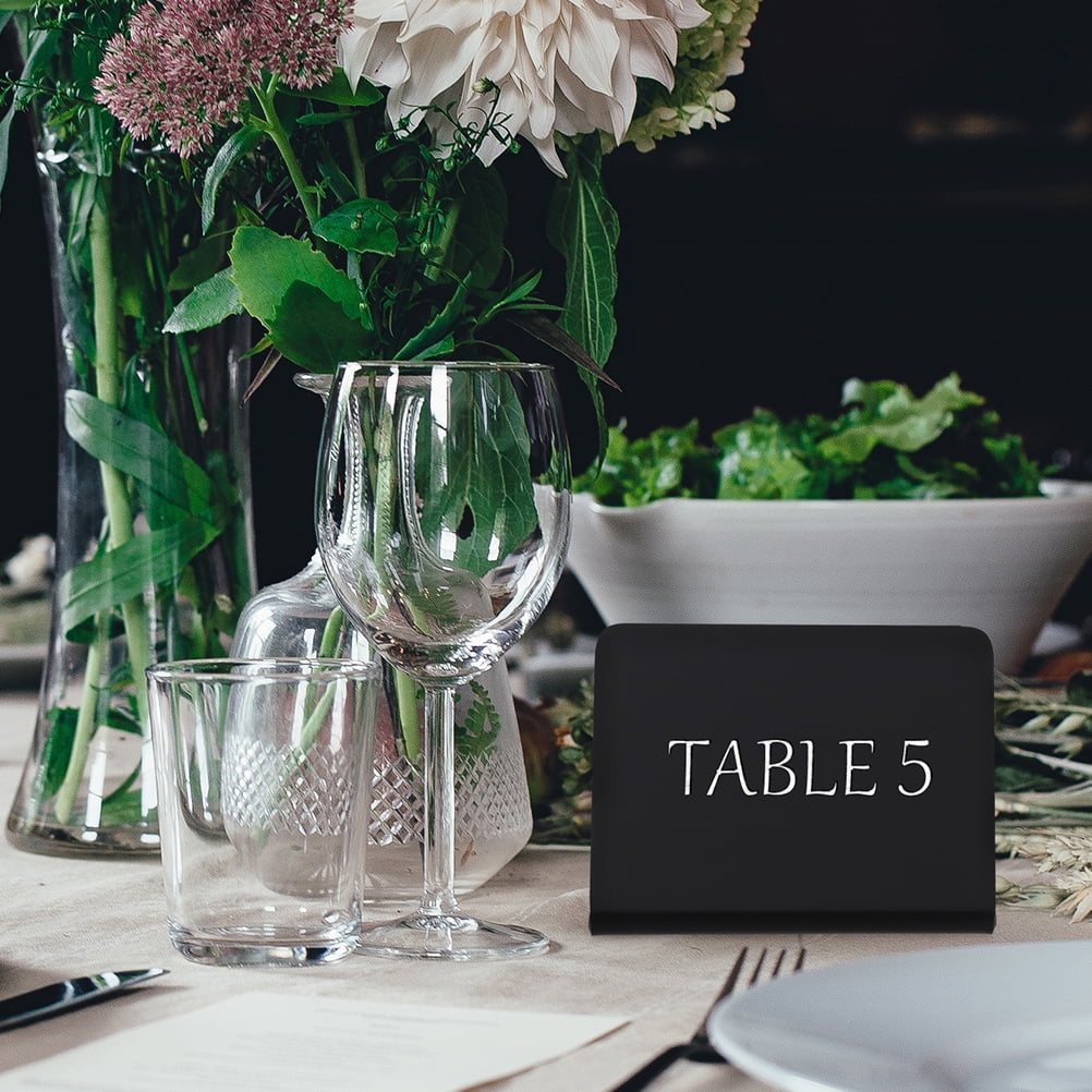 HINTRMENT 15Pcs Chalkboard Sign Acrylic L-shaped For Tabletop Decor ...