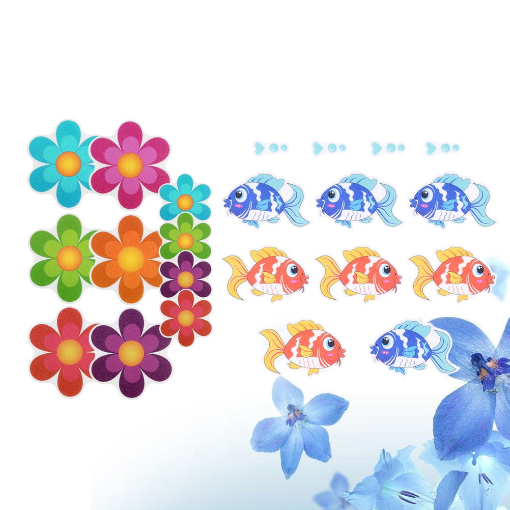HINTRMENT 18Pcs Bathroom Design Nonslip Tub Stickers PEVA Material for ...