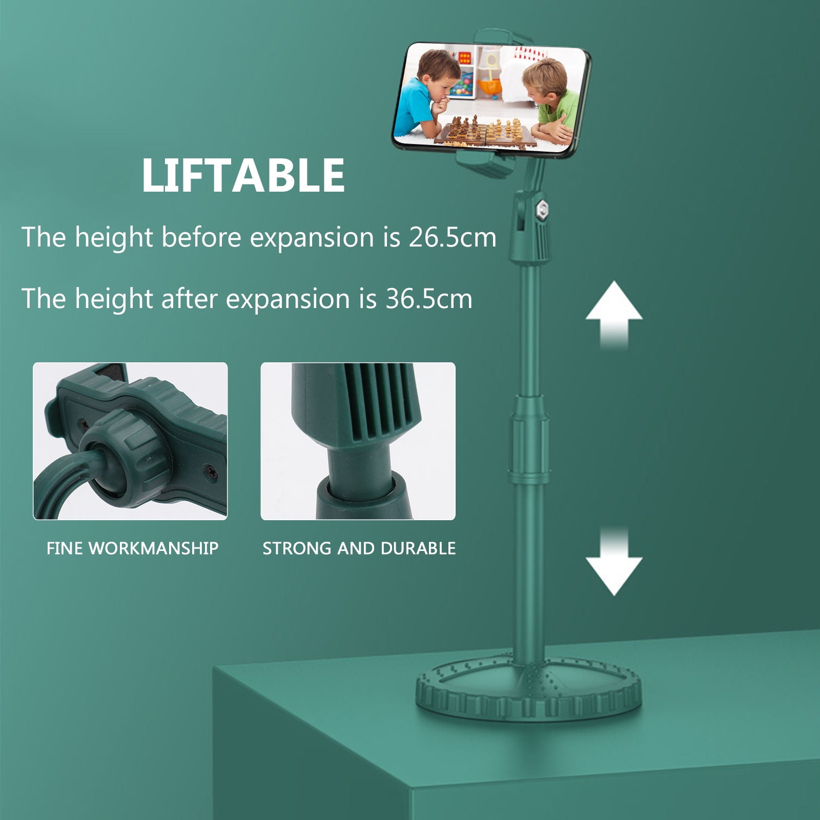 HINTRMENT 1Pack Phone Stand for Streaming Green Telescopic Style 36.5X9 ...