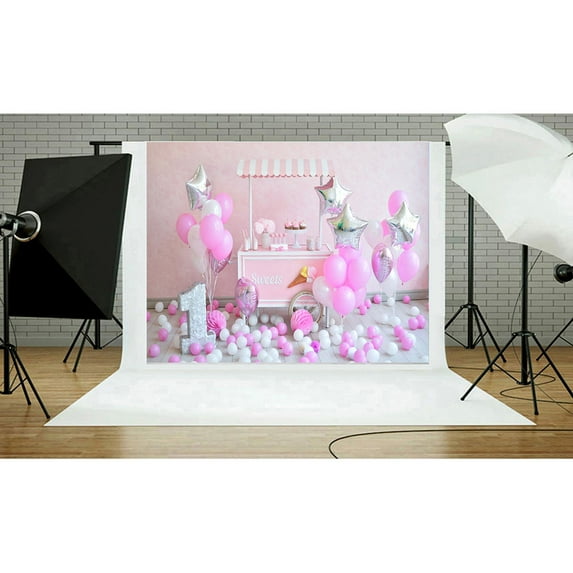 HINTRMENT 1Pack Rectangular Pictorial Cloth Backdrop for First Birthday ...
