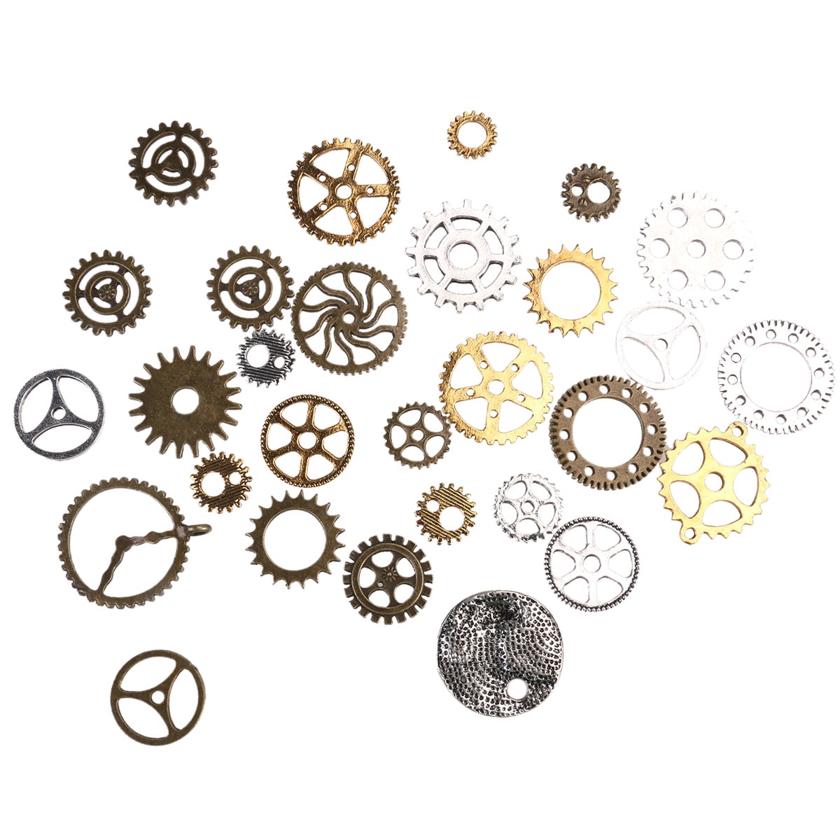 HINTRMENT 1Pack Steampunk Pocket Watch Parts Assorted Color Metal Gears ...