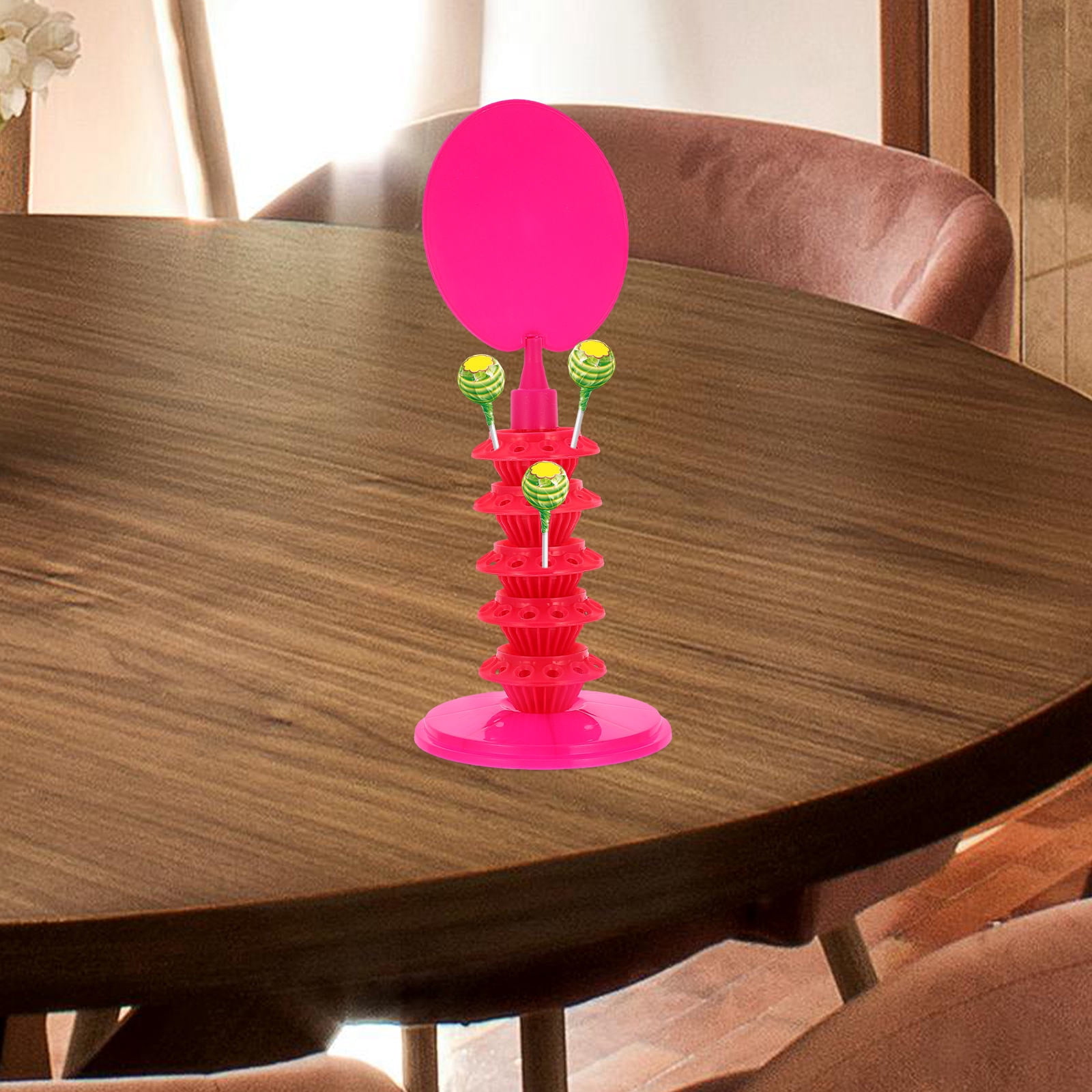 HINTRMENT 1Pack Store Lollipop Stand Rosy Plastic Multi-Use Circular ...