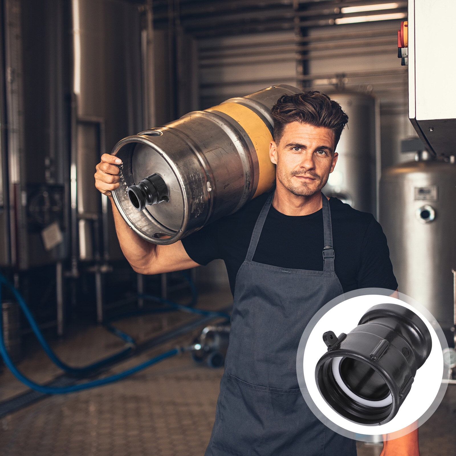 HINTRMENT 1Set Ibc Tote Adapter Camlock Ibc Tote Tank Fitting Black For ...