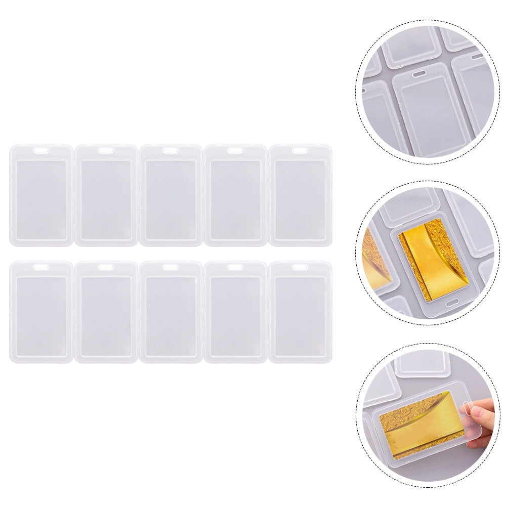 HINTRMENT 20Pack Clear Name Tag Holder Plastic Badge Holders for ...