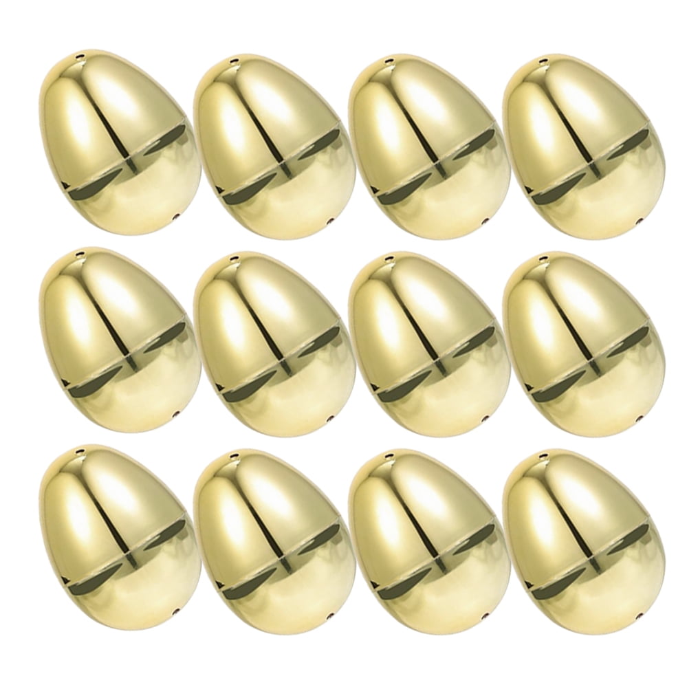 HINTRMENT 23Pcs Large Plastic Eggs Golden for Festive Design and ...