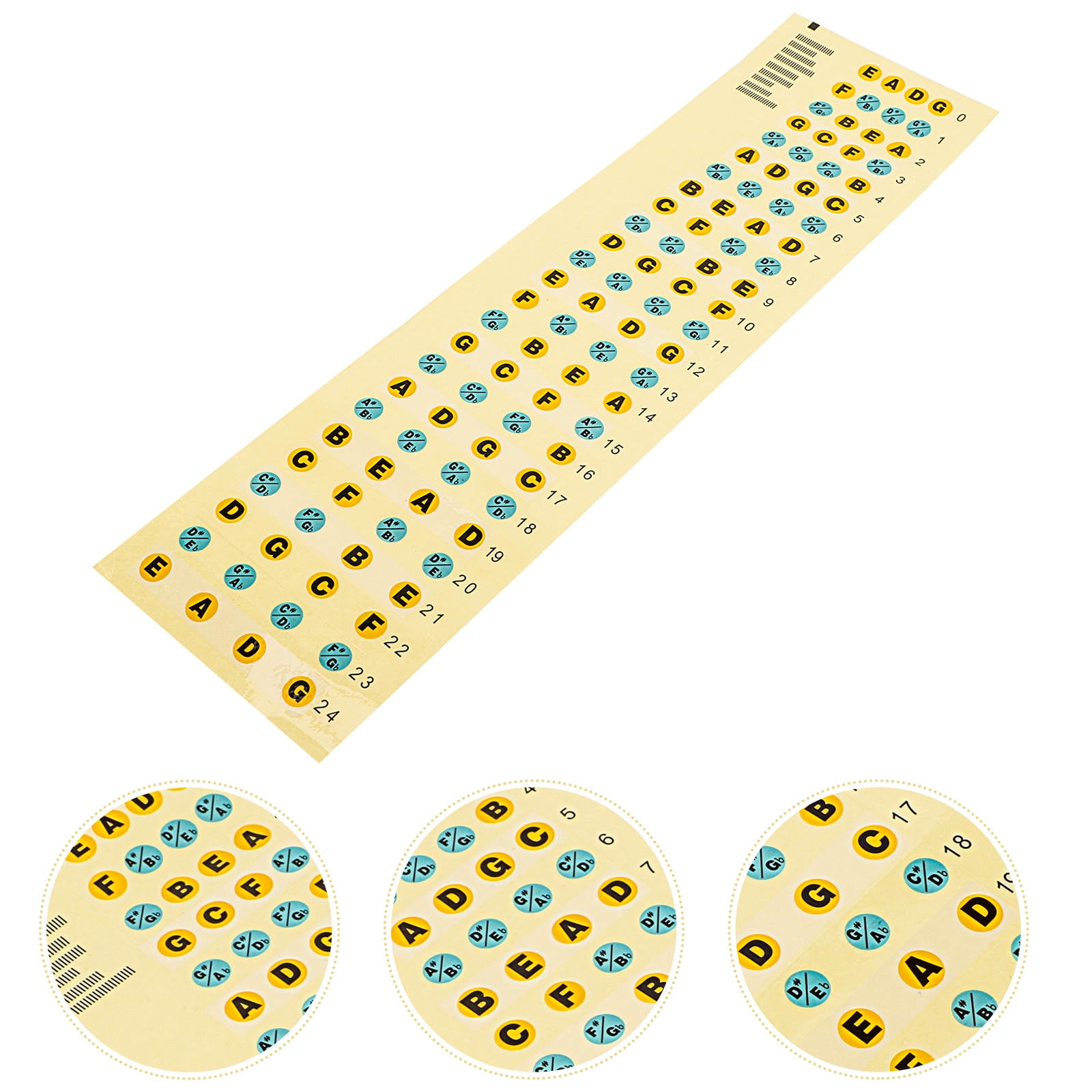 HINTRMENT 2Pack Bass Fretboard Decals Assorted Color for Beginners ...