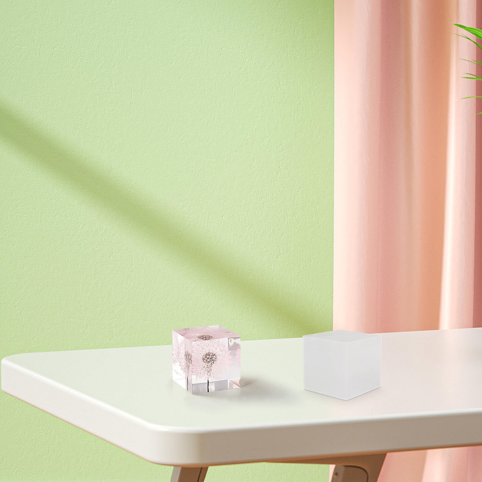 HINTRMENT 2Pack Epoxy Resin Mold for Cube Jewelry Making Transparent ...