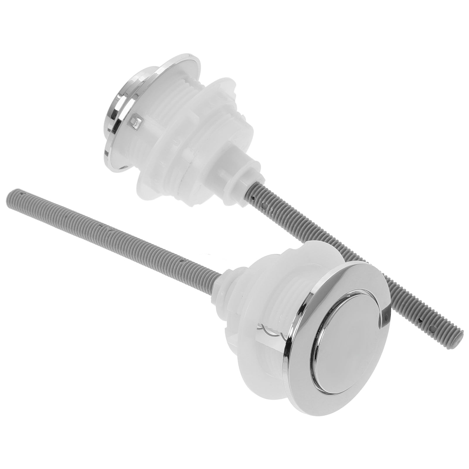 HINTRMENT 2Pcs Silver Round Toilet Tank Buttons for Toilet Water Tank ...