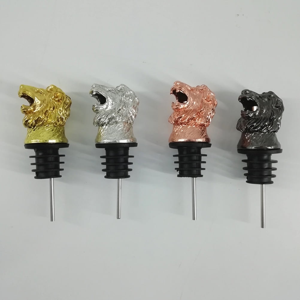 HINTRMENT Stopper Pourer Bottle Stopper With Pour Spout Lion Head ...