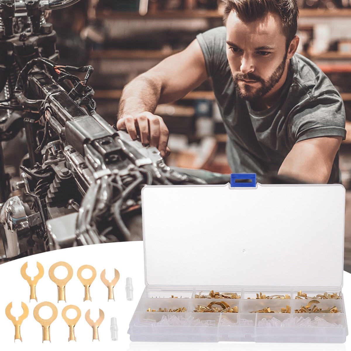 HINTRMENT 320Pcs Cable Connector Copper Bare Wire Crimp Terminal ...