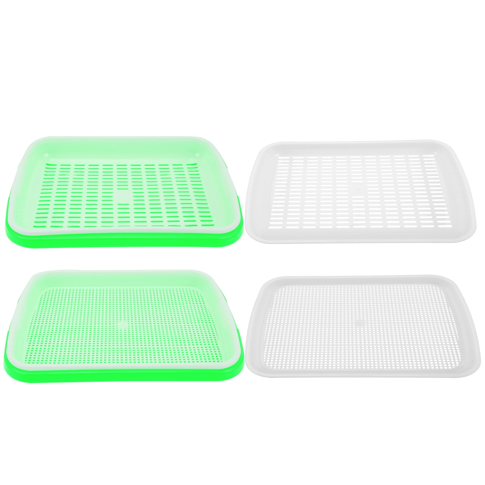 HINTRMENT Potting Trays Sprout Tray Plastic 1 Set 13.4x9.8in Sprouting ...