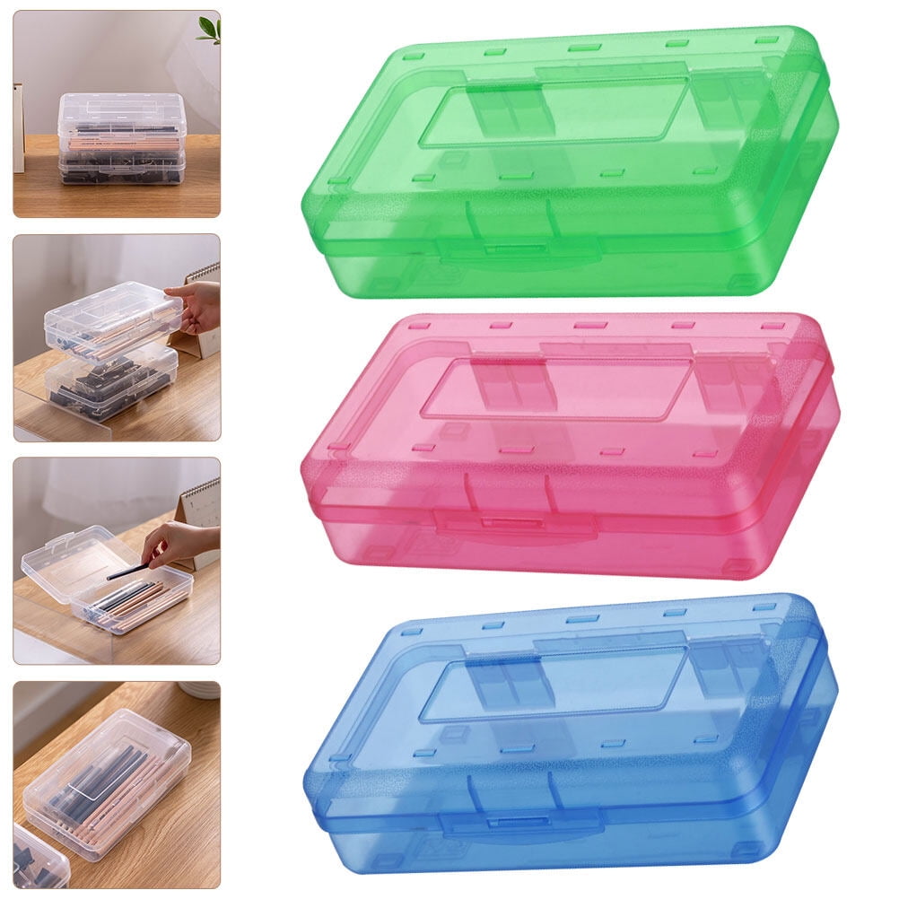HINTRMENT 3Pack Multifunctional Pencil Box Color for Students and ...