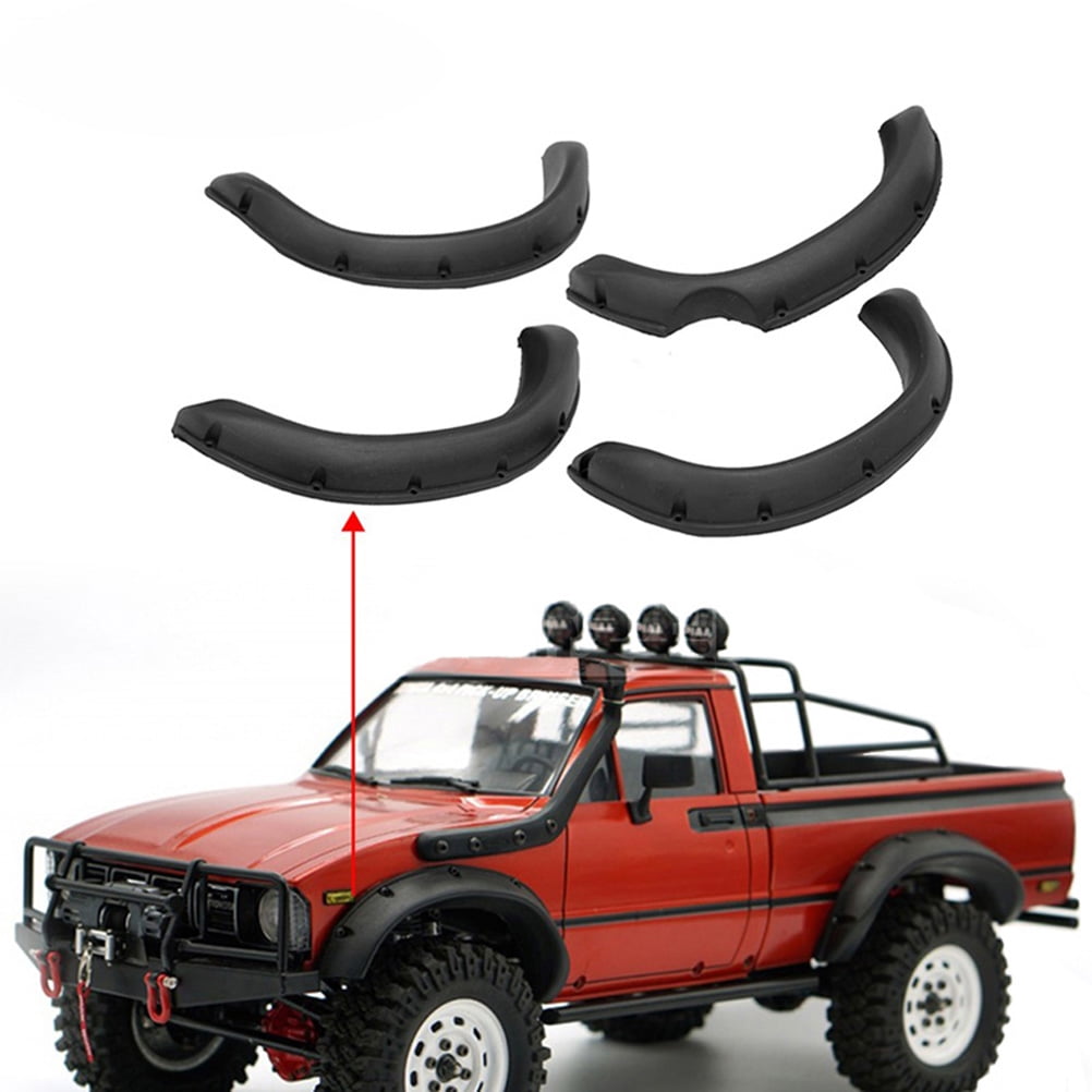 HINTRMENT 4Pcs Flares Wheel Arch Eyebrow Protector Black Rubber Curved ...