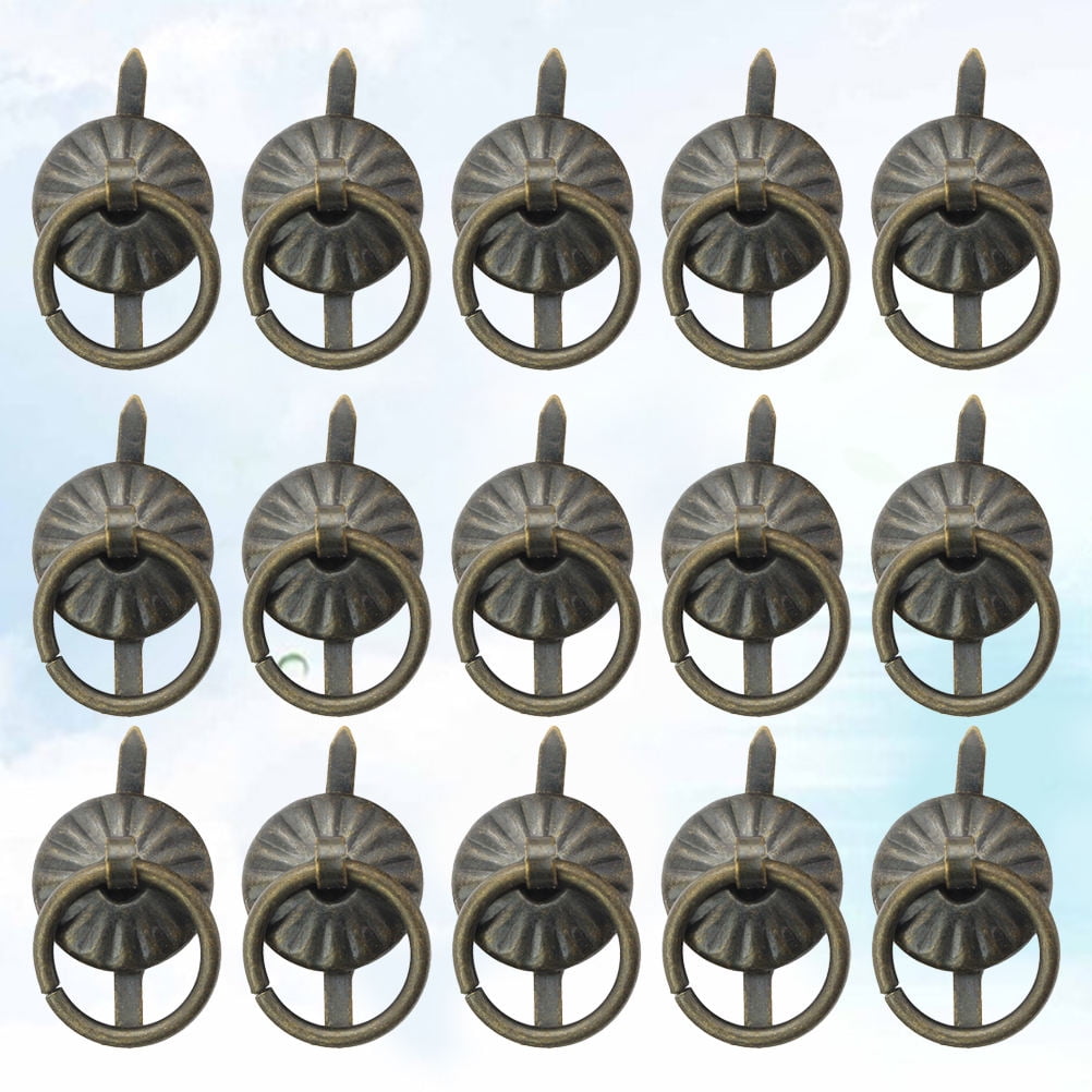 HINTRMENT 50Pcs Iron Round Pull Bar for Door Drawer Cabinet Vintage ...
