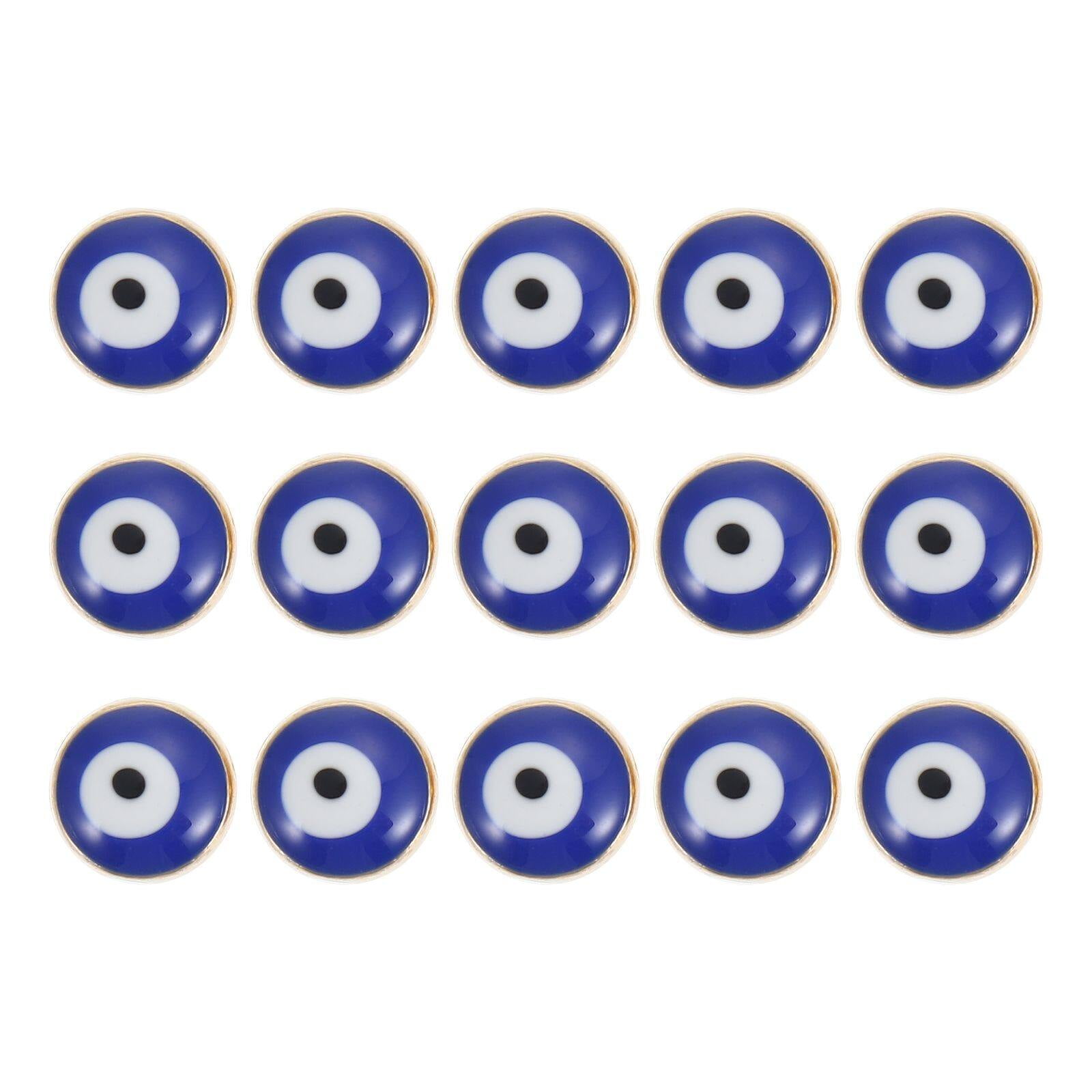HINTRMENT 50Set Round Evil Eye Pendant for Diy Enthusiasts and Craft ...