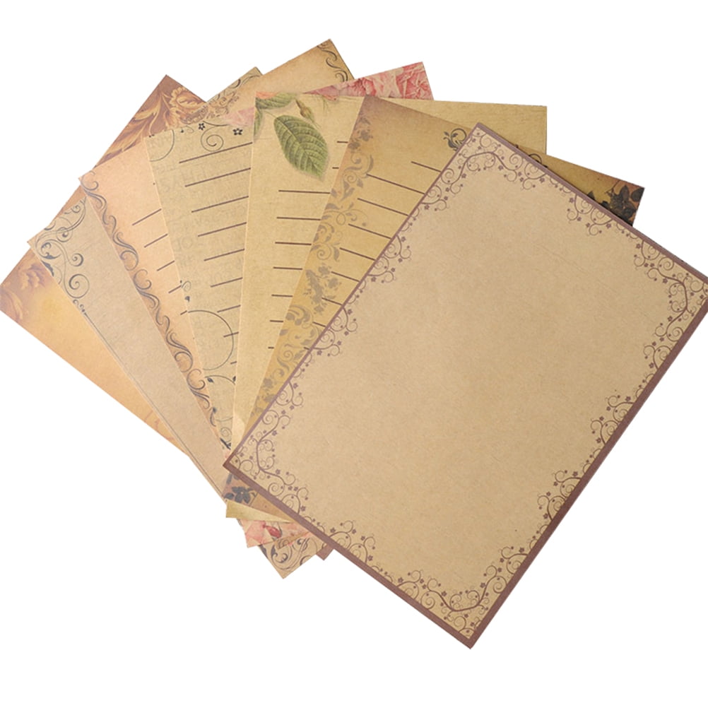 HINTRMENT 56Pcs Rectangular Khaki Writing Paper for Letter Writing ...