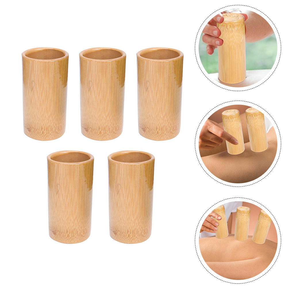 HINTRMENT 5Pack Bamboo Pots Cupping Tools for Muscle and Joint Light ...