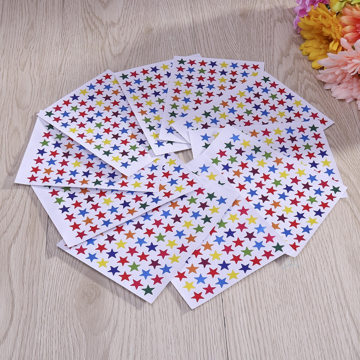 HINTRMENT 6Packs Star Stickers Assorted Adhesive Decorations for ...