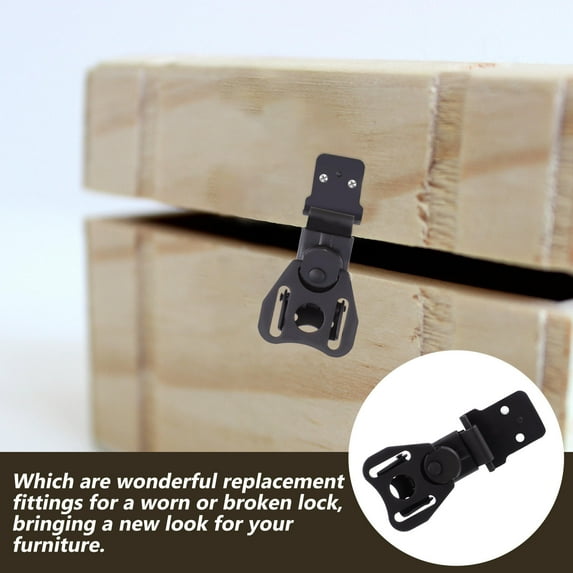HINTRMENT Black Stainless Steel Toolbox Buckle 1Pack for Small Box ...