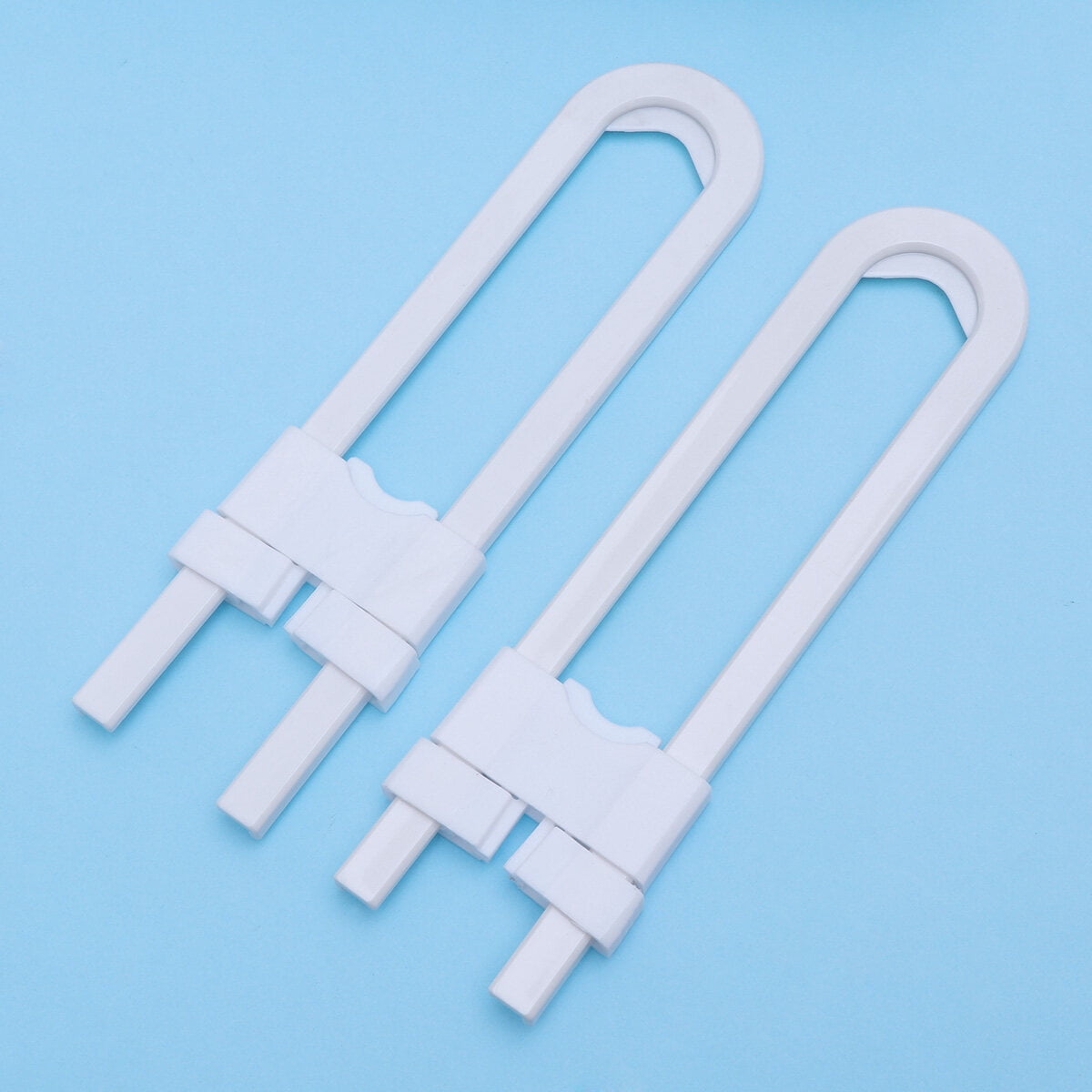 HINTRMENT Cabinet Latches Baby Proof 4Pcs White U-Shaped Locks for Home ...