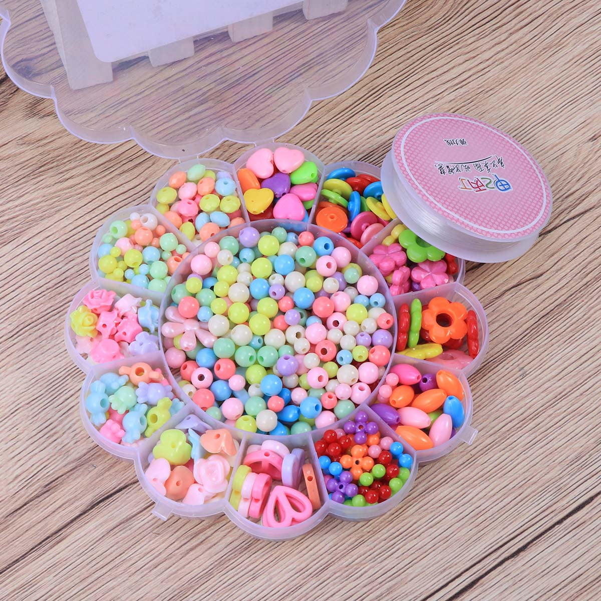 HINTRMENT Craft Beads Kits Diy Beads Set Assorted Color For Little ...