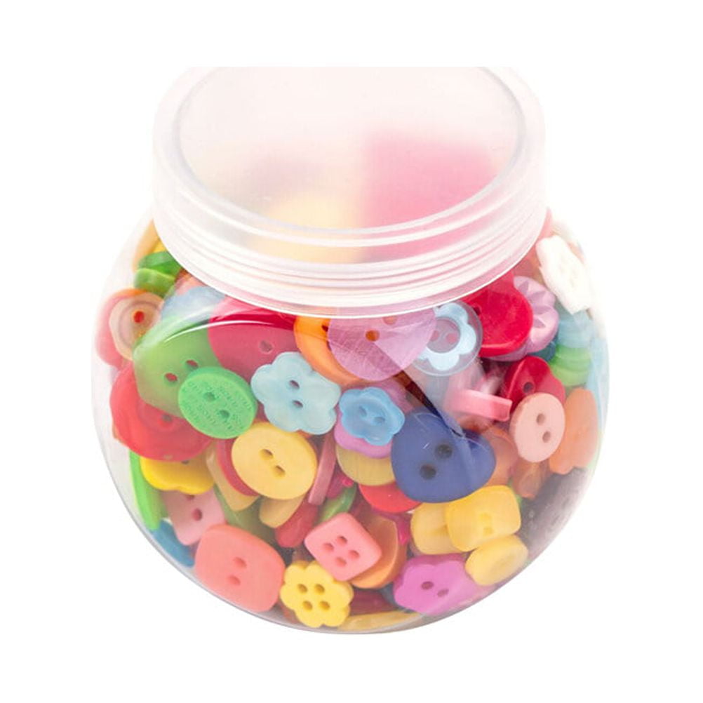 HINTRMENT Craft Enthusiasts 400Pack Resin Buttons Assorted Colors For ...