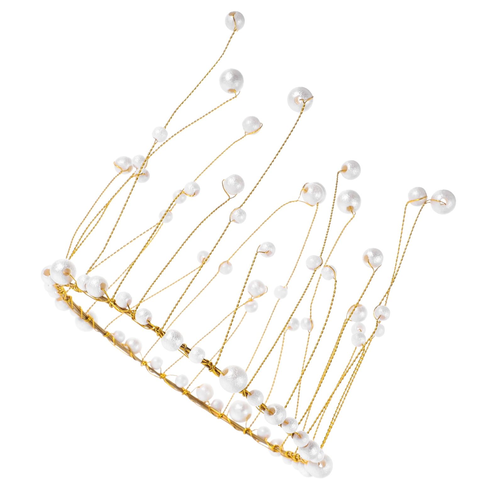 HINTRMENT Crown Cake Toppers 1Pcs Golden White Premium Tiara Style ...