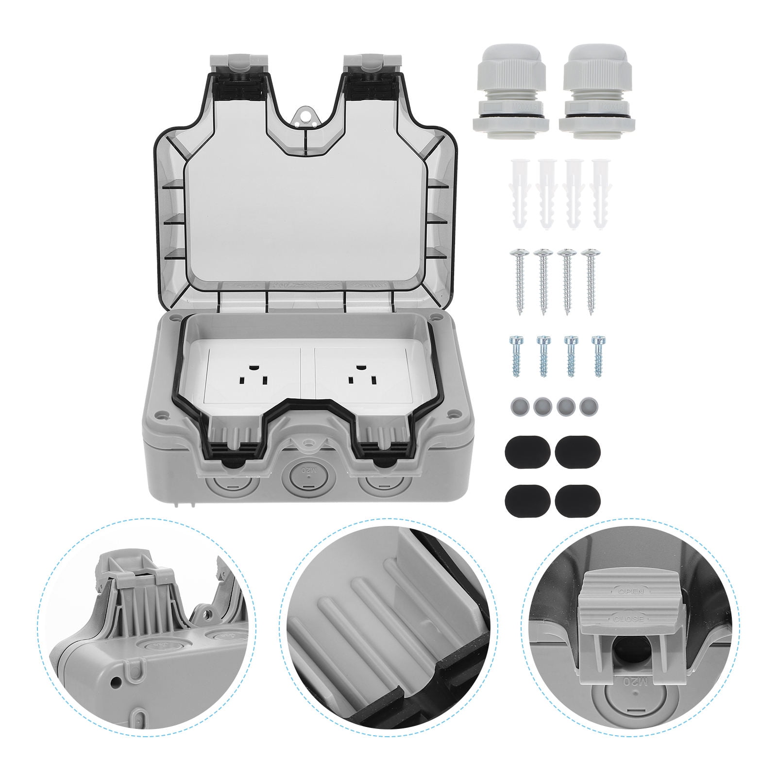 HINTRMENT Indoor and Outdoor 1 Set Multi Color Abs Socket for Humid ...