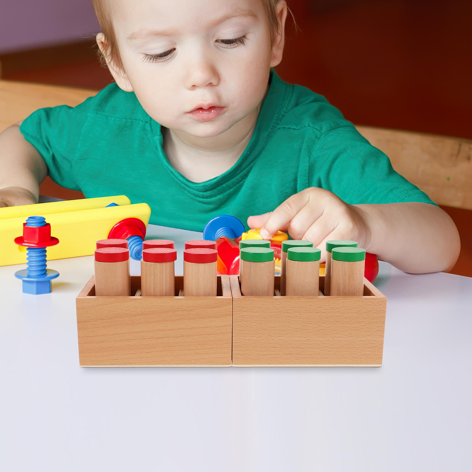 HINTRMENT Montessori Cylinder Blocks 1 Set for Sensory Play Activities ...