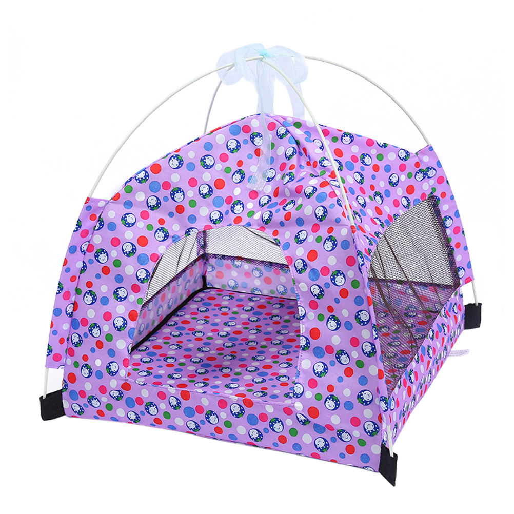 HINTRMENT Pet Tent 1Pcs Purple Mesh for Small Dogs Cats with ...