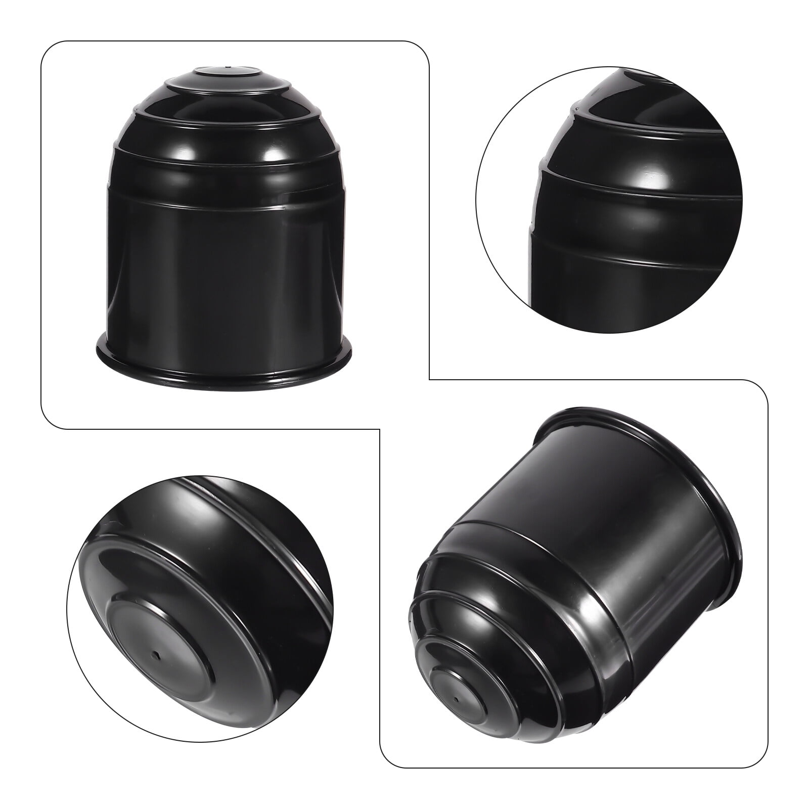HINTRMENT Protective Cap Towing Hitch Cover Black Nylon 2.8x2.4in ...