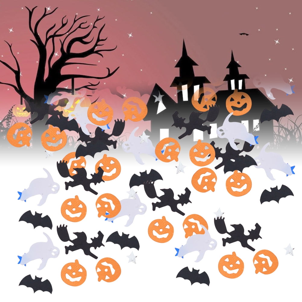 HINTRMENT Table Confetti Set Assorted Color Plastic Pumpkin Bat Shapes ...
