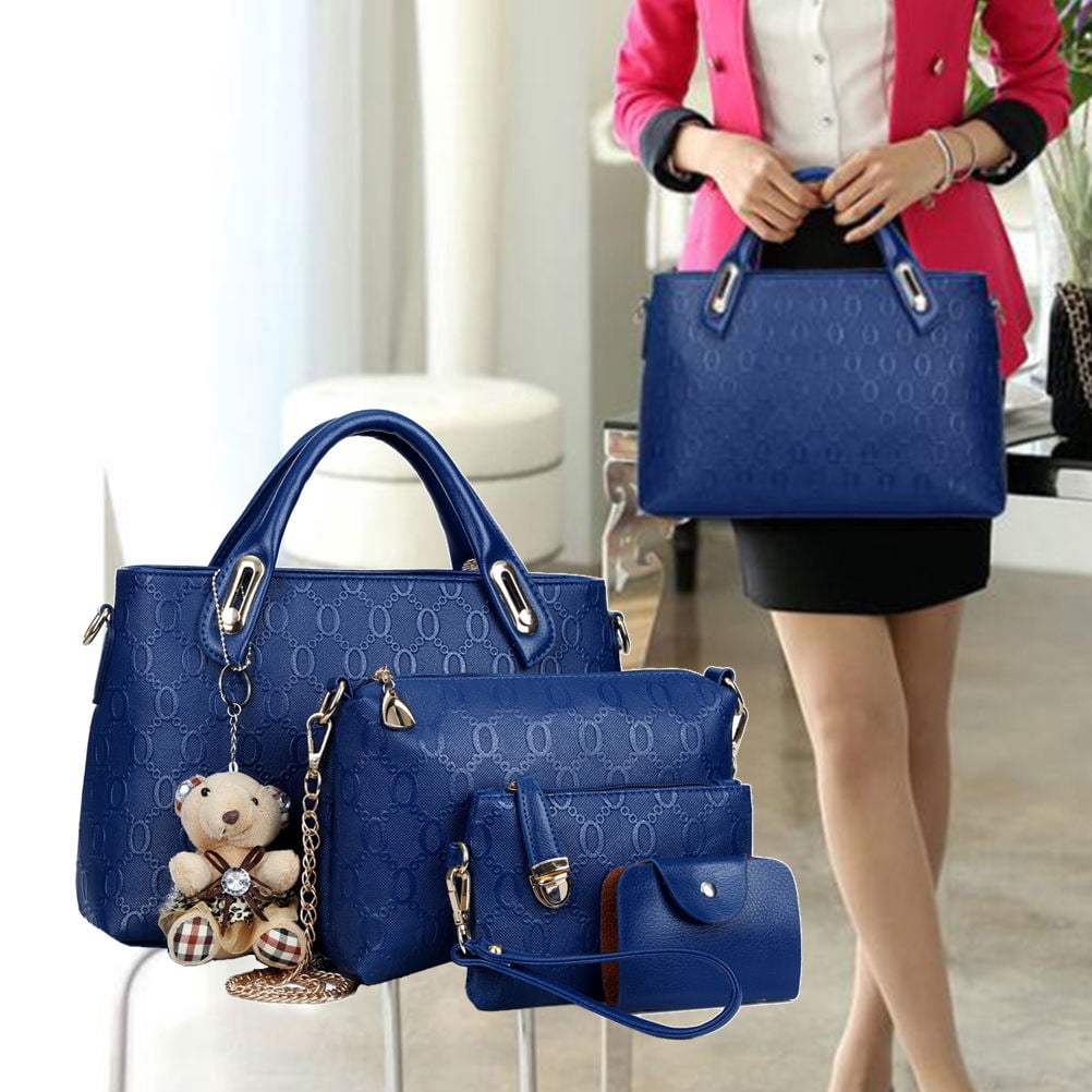 HINTRMENT Women Bags Handbags Set Pu Cloth Material 12.6x7.9x4.7in For ...