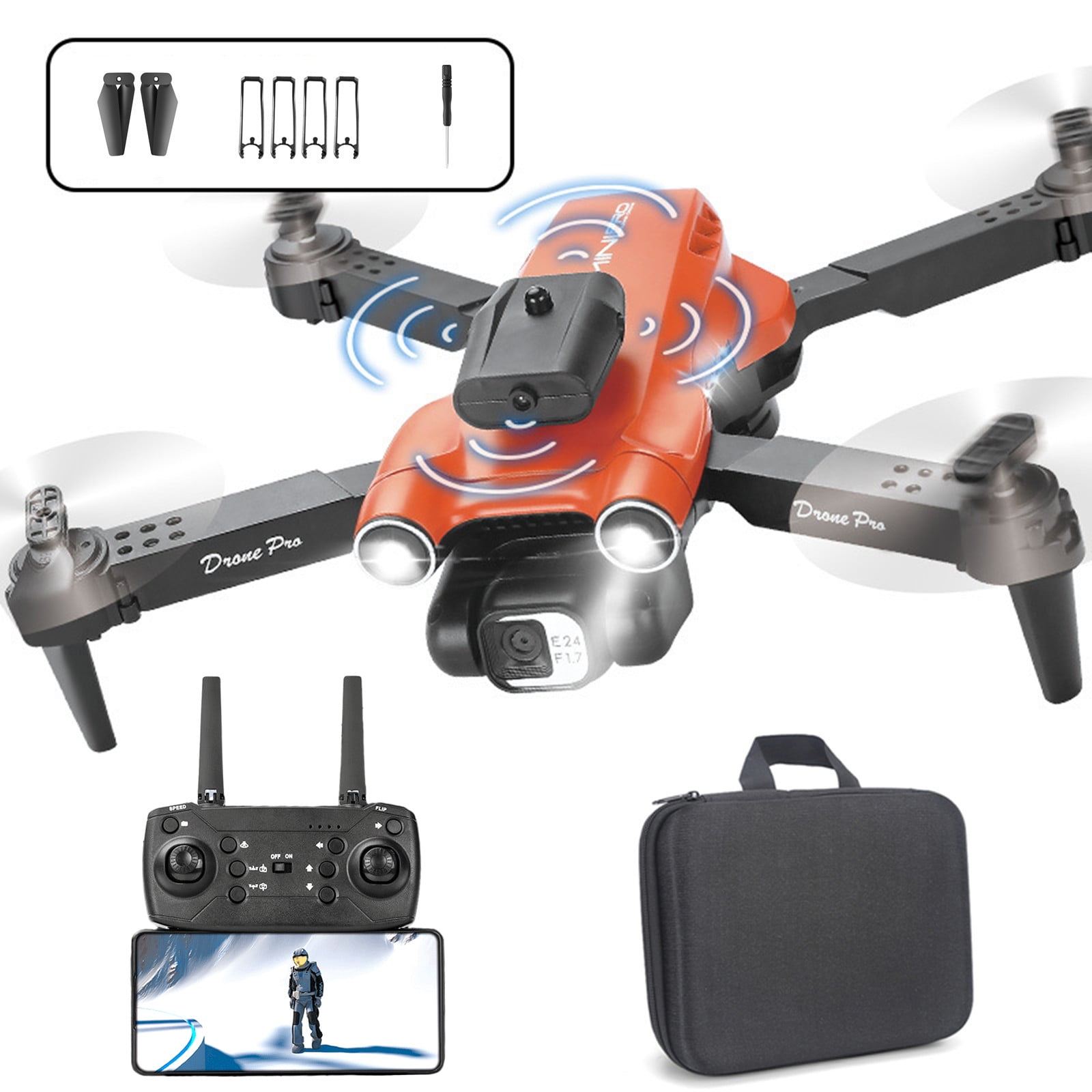 HINTSAN drones with camera for adults WiFi FPV Drone With Dual 1080P HD ...